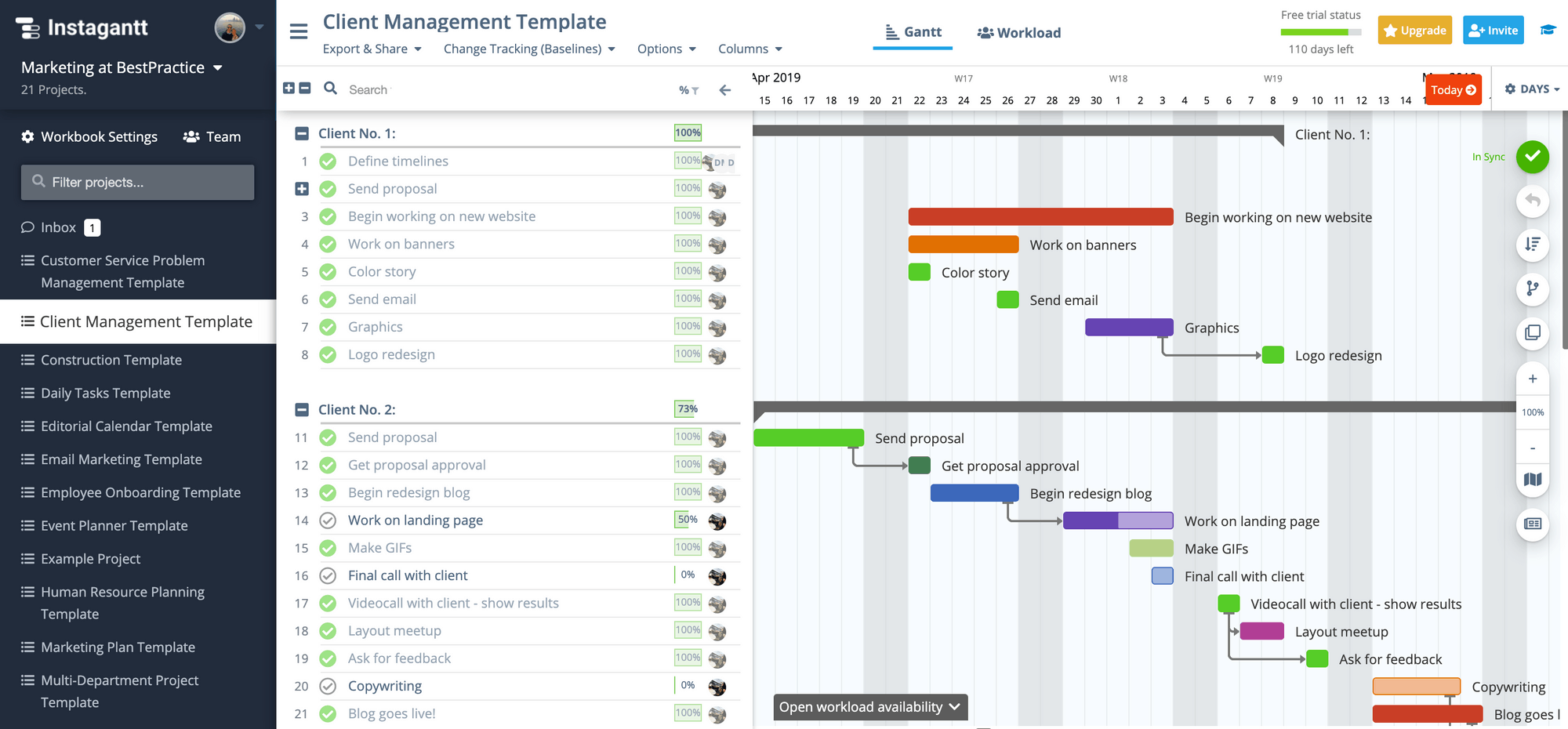 Instagantt vs Monday. Monday Alternative for Gantt Charts